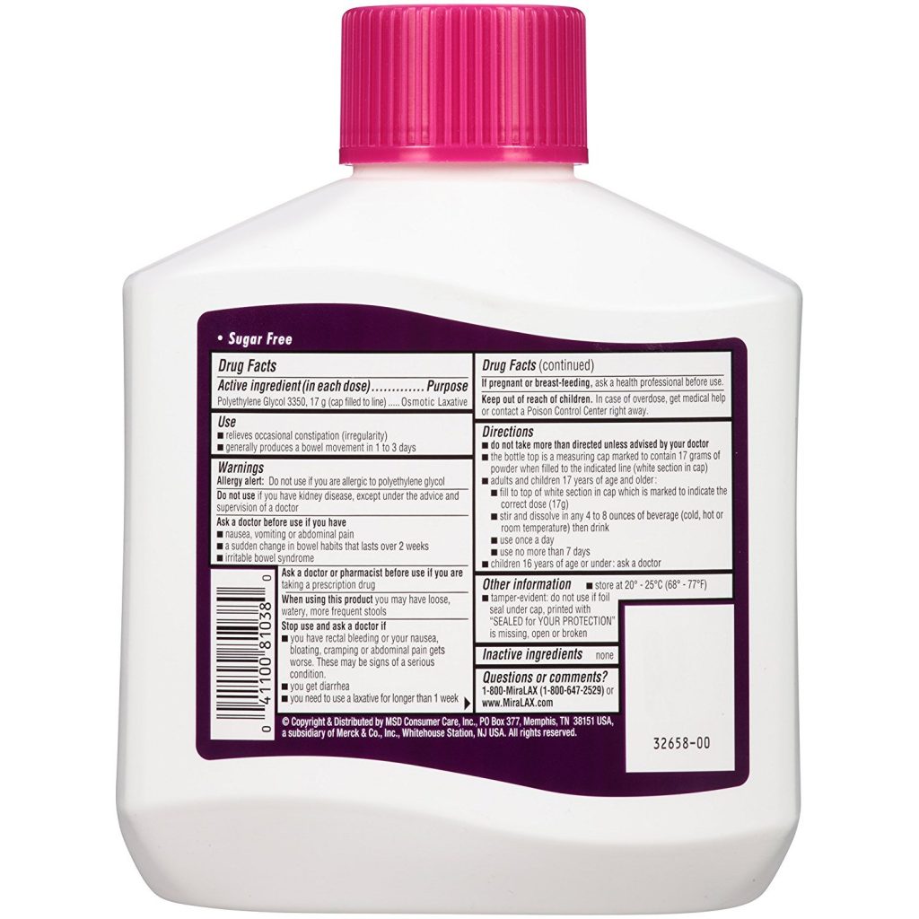 MiraLAX Powder Laxative, 45 Doses, 26.9 Ounce - Citywide Shop